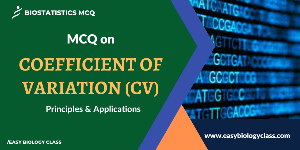 MCQ on Coefficient of Variation | EasyBiologyClass