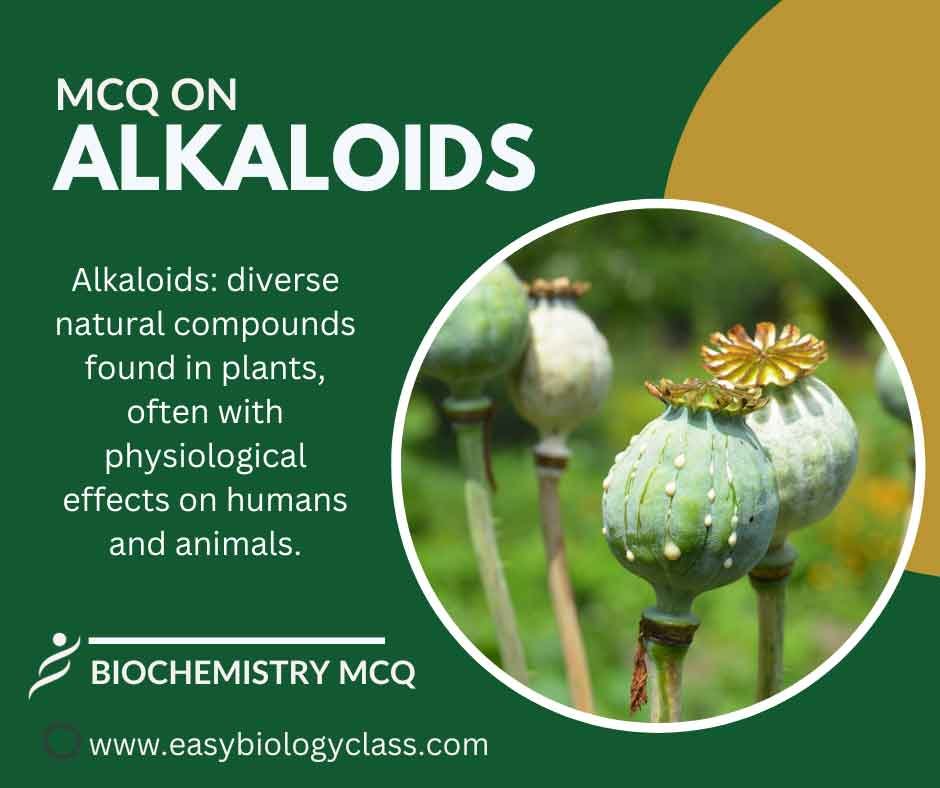 MCQ on Alkaloids | EasyBiologyClass